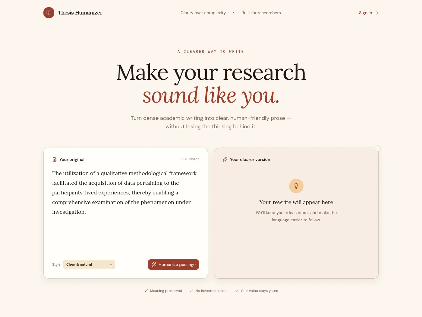 Thesis Humanizer