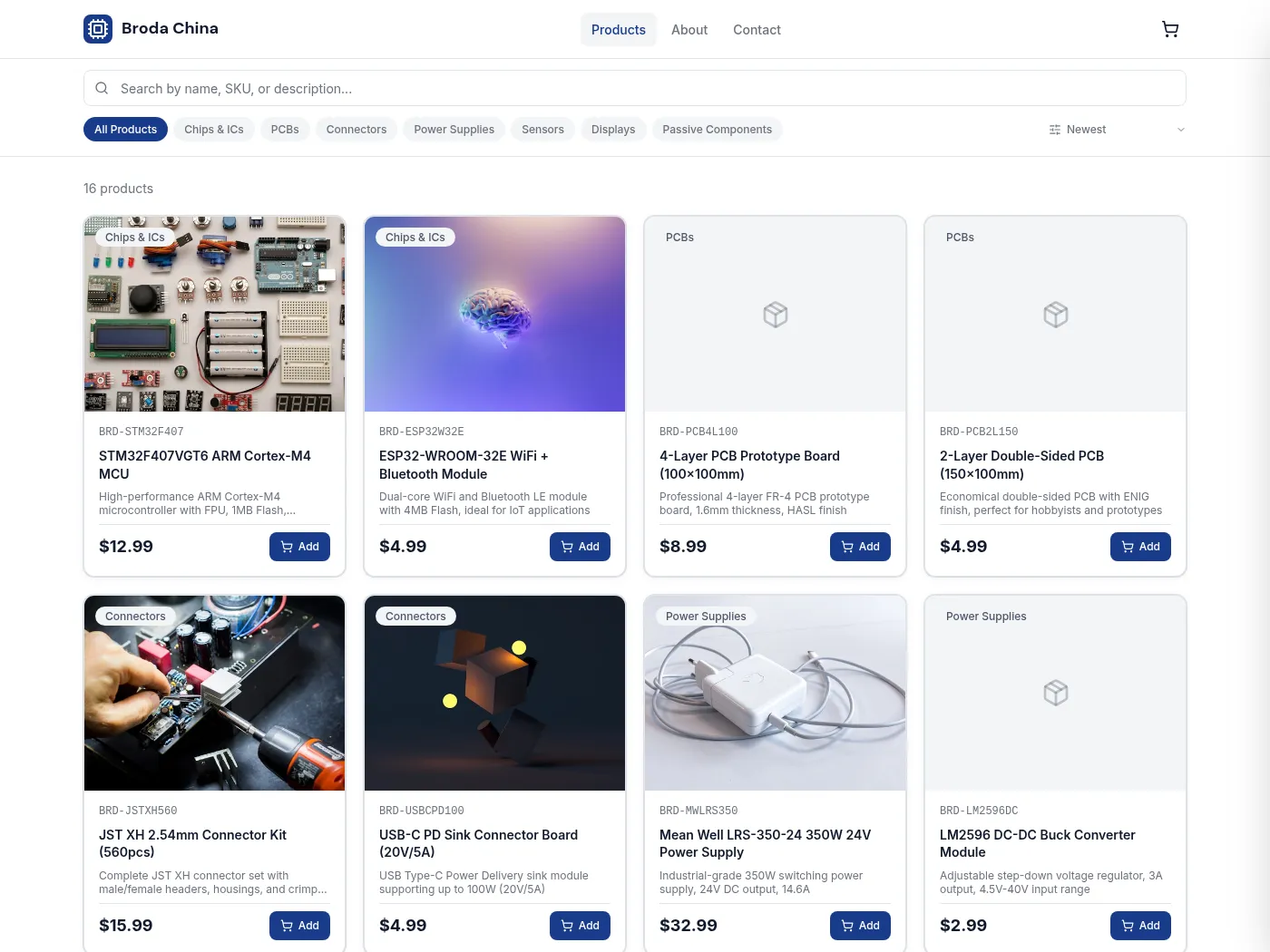 Broda China Electronics Site