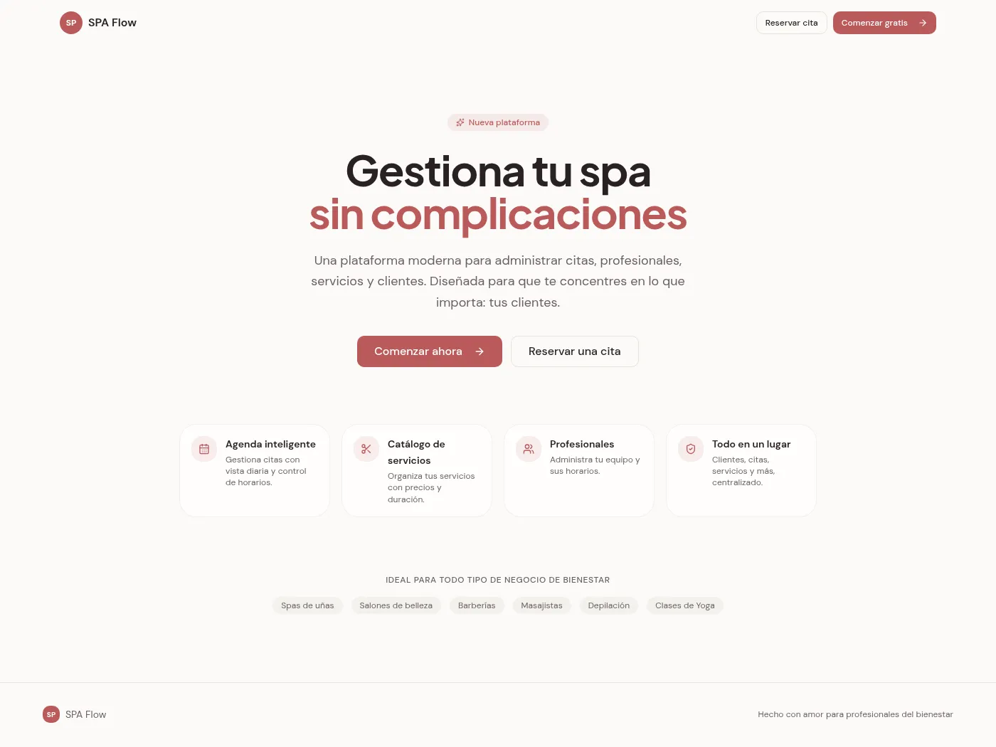 SPA Flow SaaS Platform