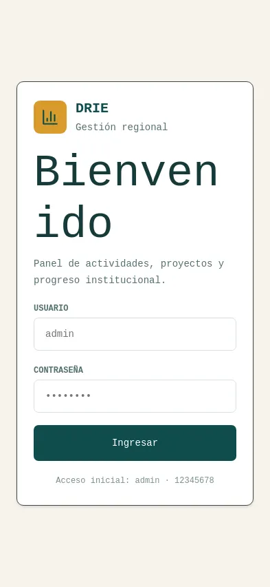 DRIE Project Tracker