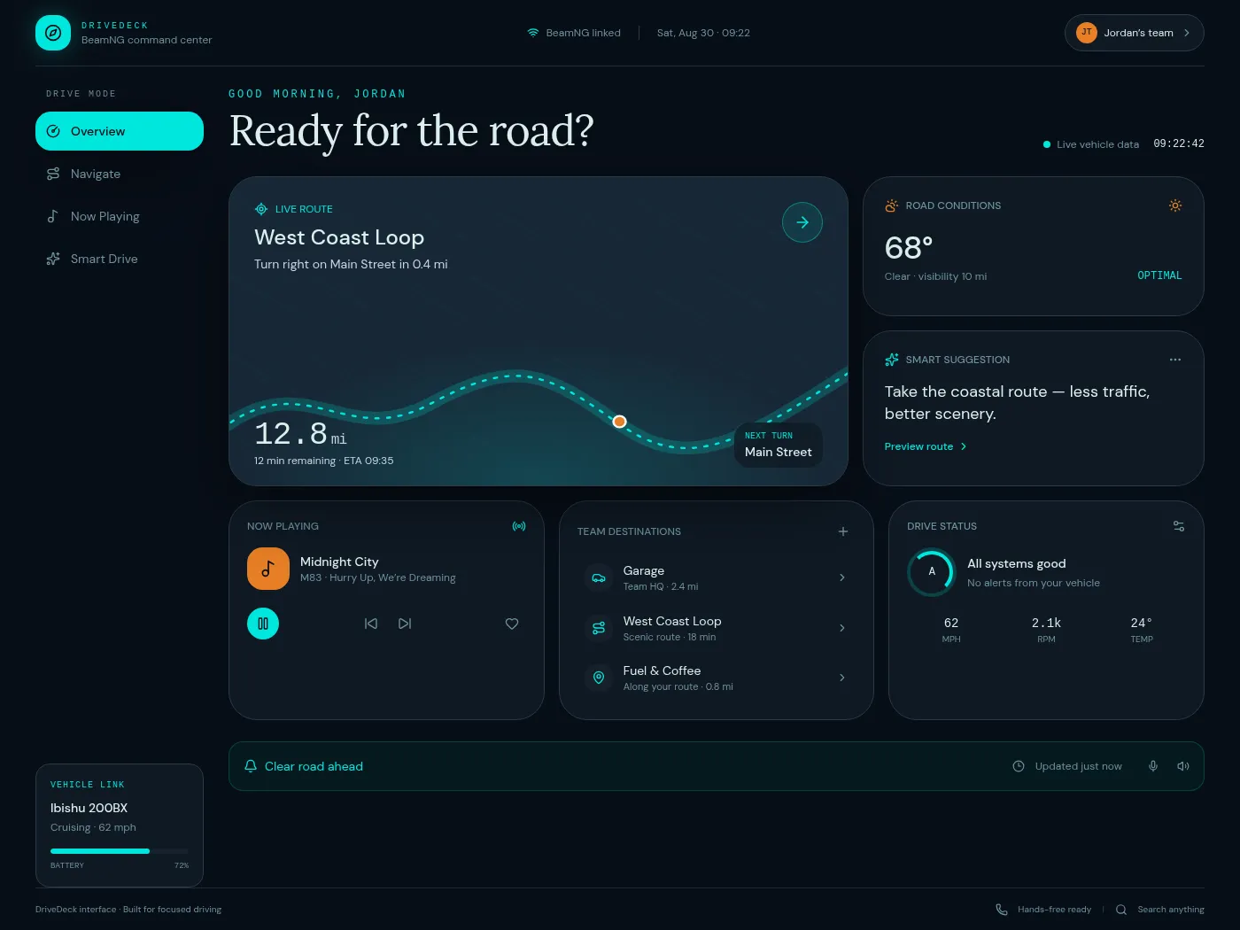 DriveDeck Interface