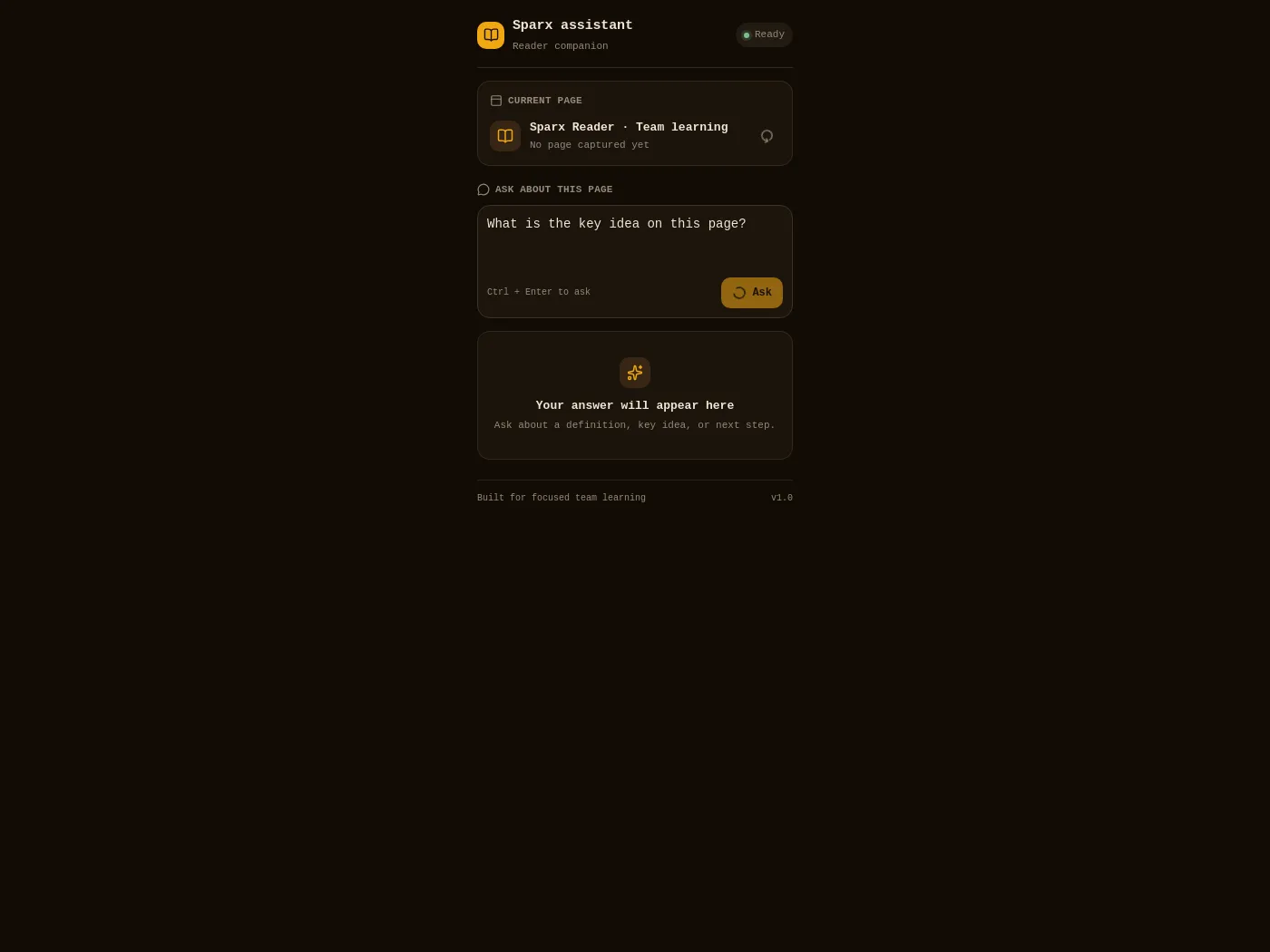Sparx AI Reader Assistant
