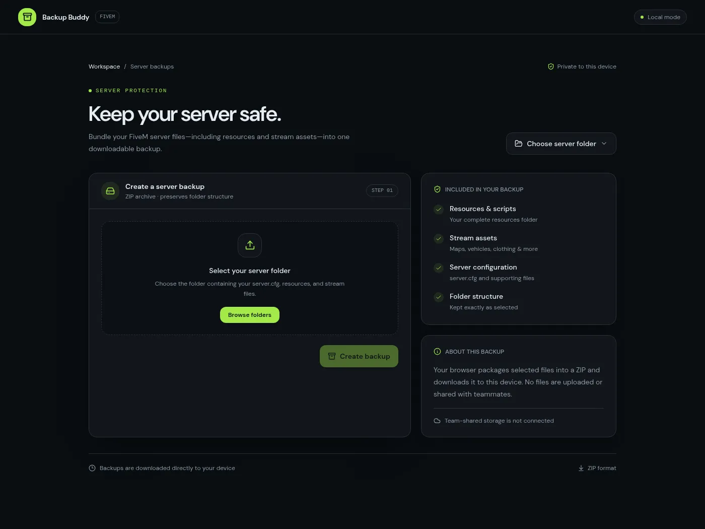 FiveM Backup Buddy
