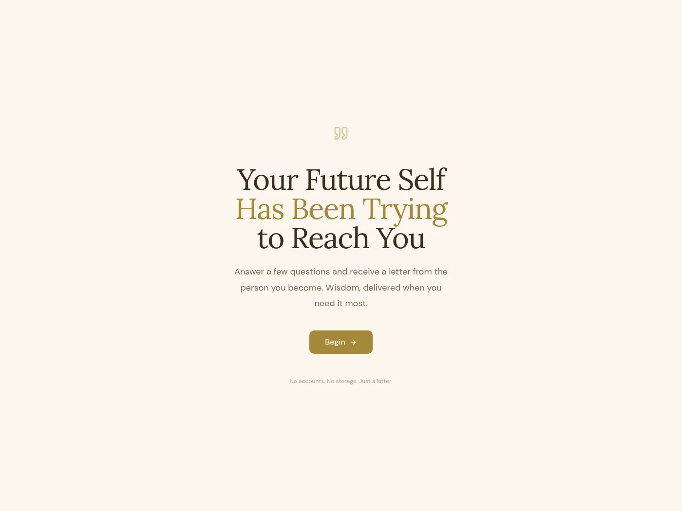 Future Me Letter App