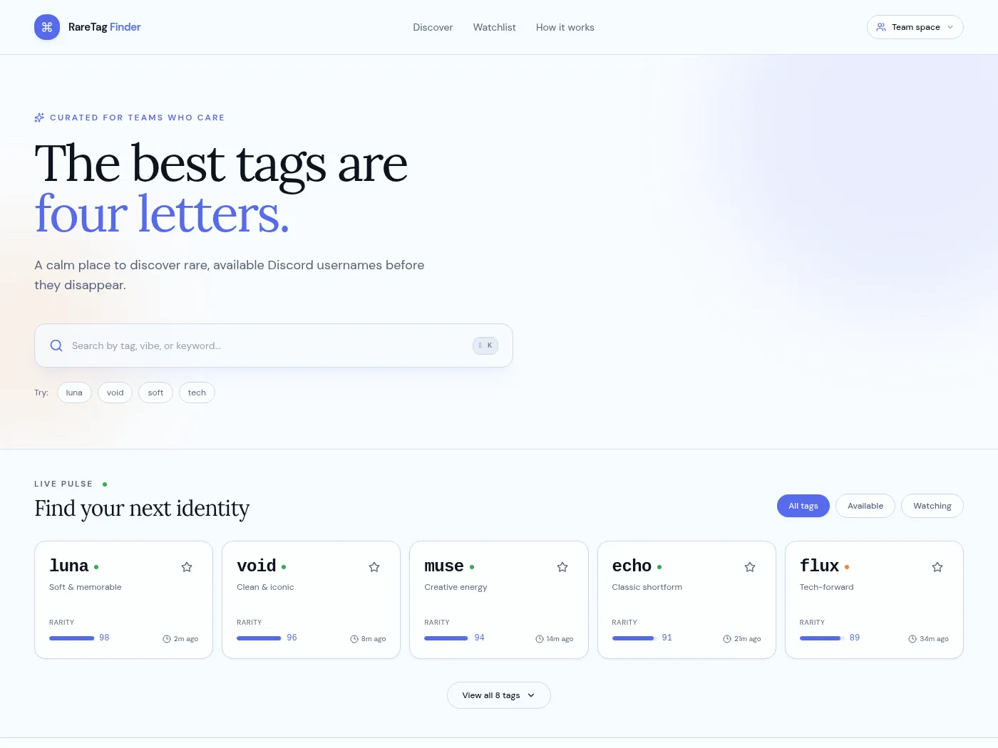 RareTag Finder