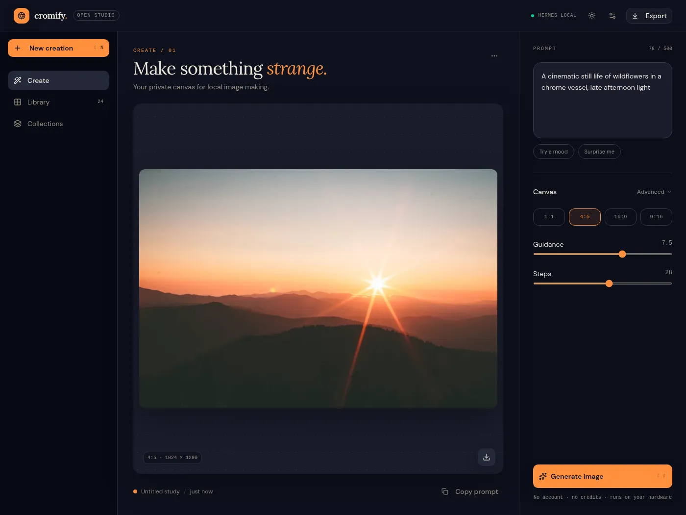 Open Eromify AI Studio