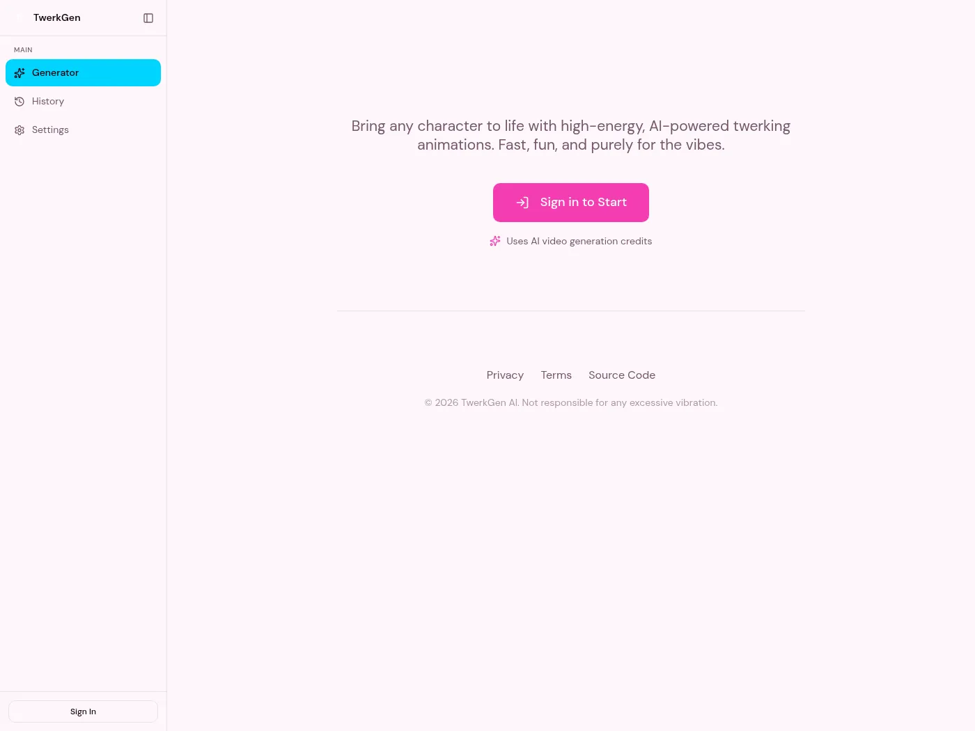 Twerk Animation Generator
