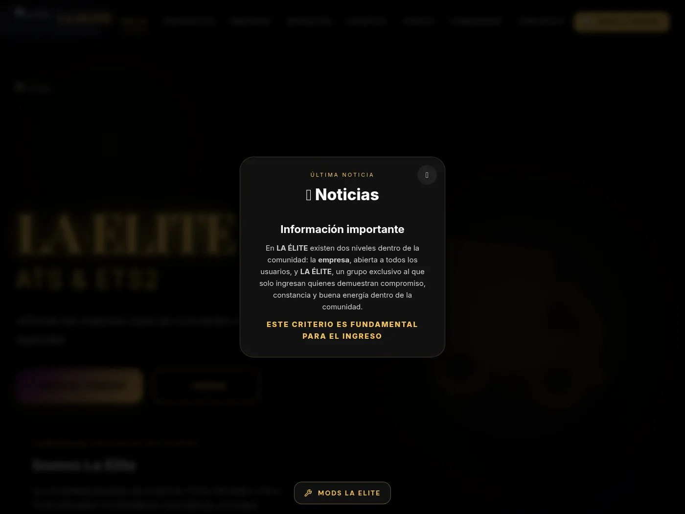 Elite Mods Webpage