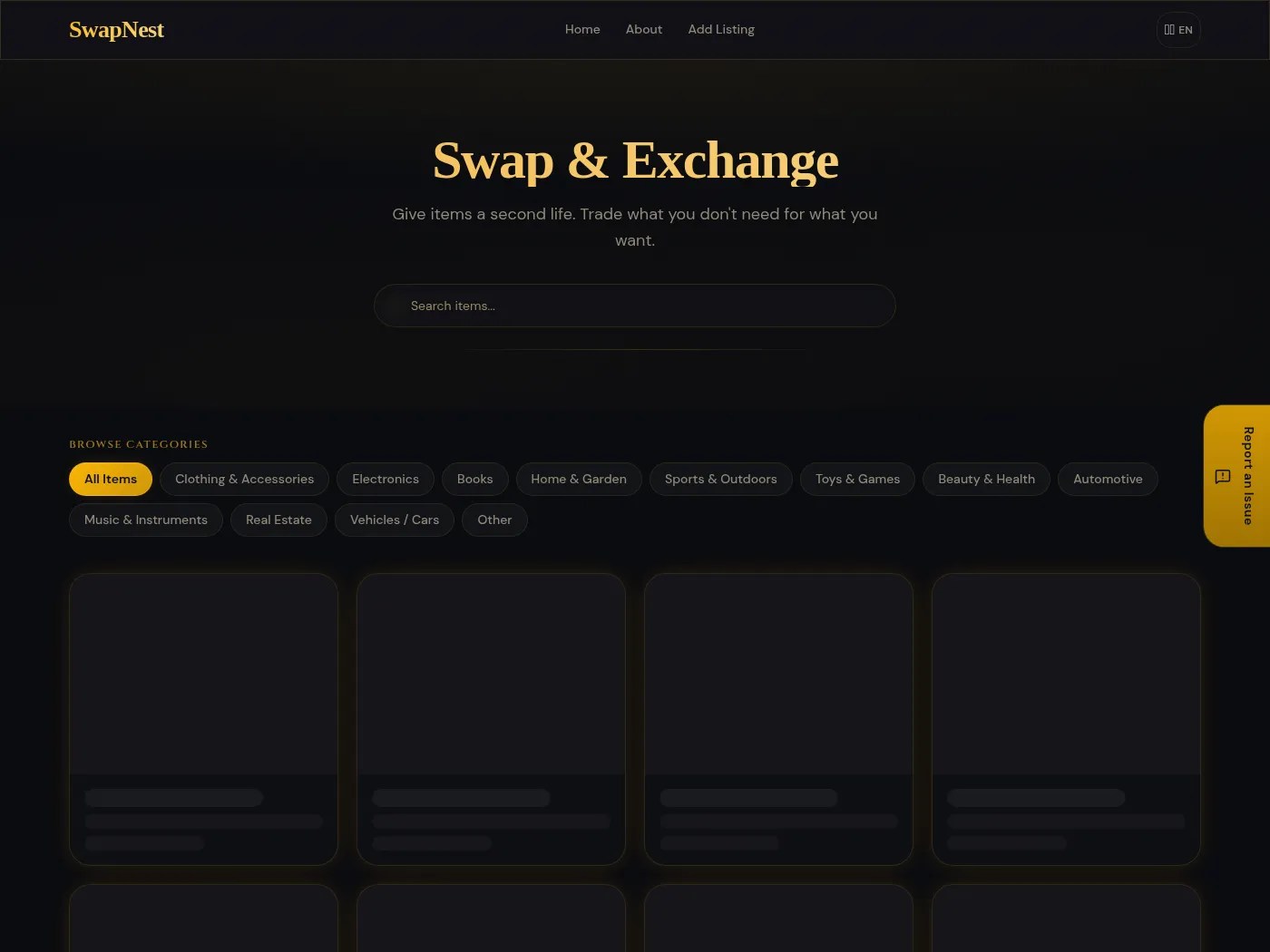 SwapNest Exchange Platform