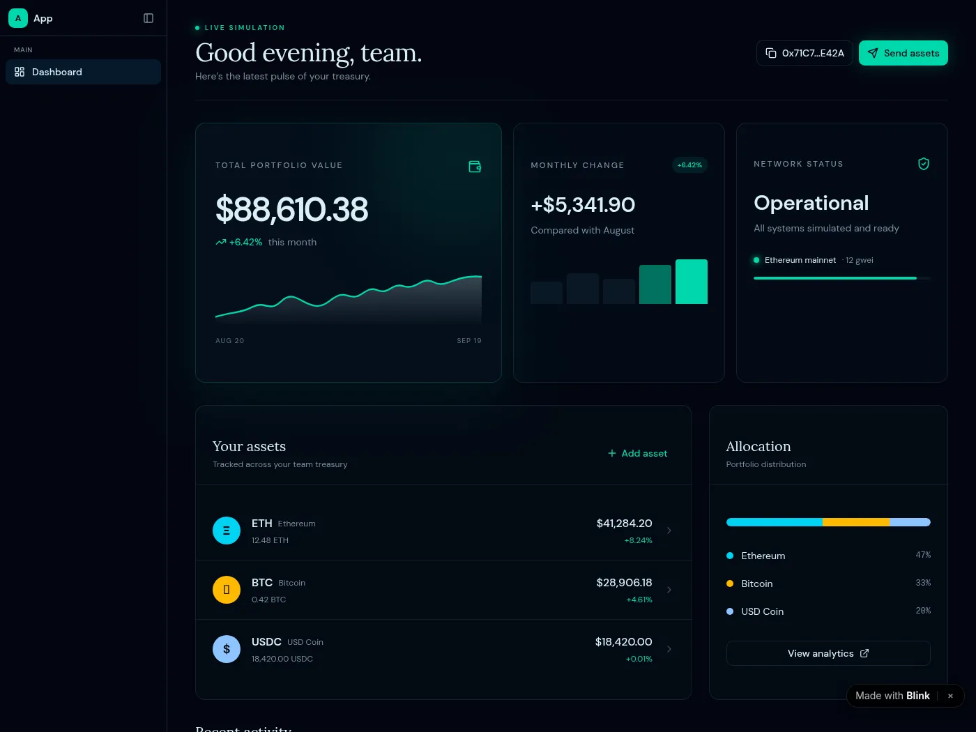 Futurist Wallet Simulator