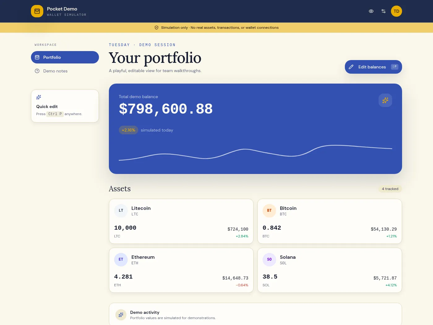 Exodus Wallet Play Sim