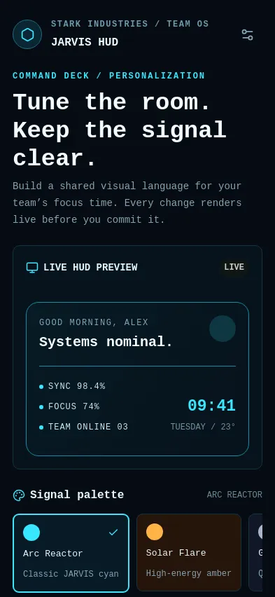 JARVIS HUD Customizer
