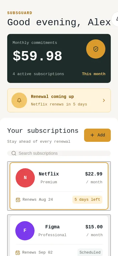 SubsGuard