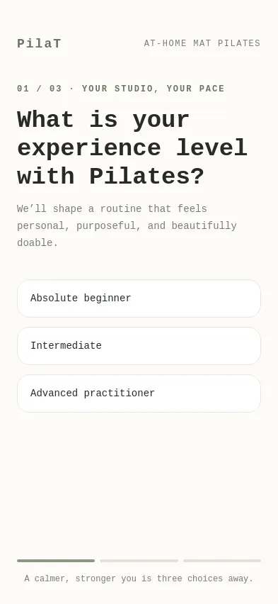 PilaT Studio Mobile App