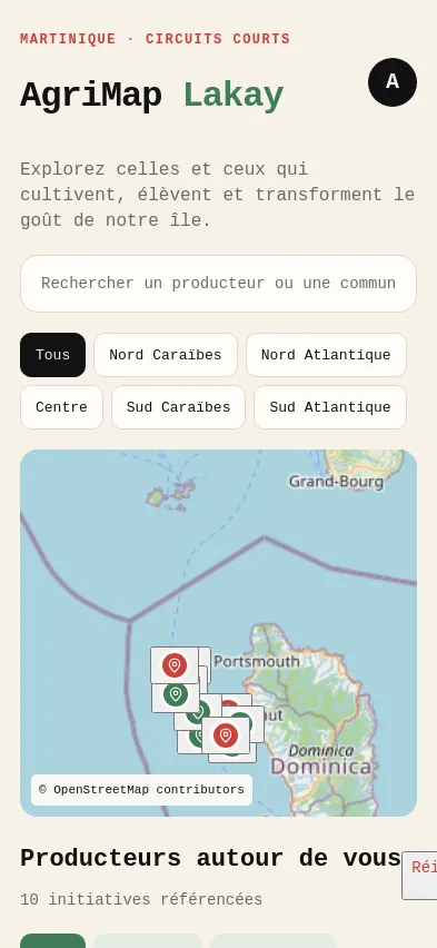 AgriMap Martinique