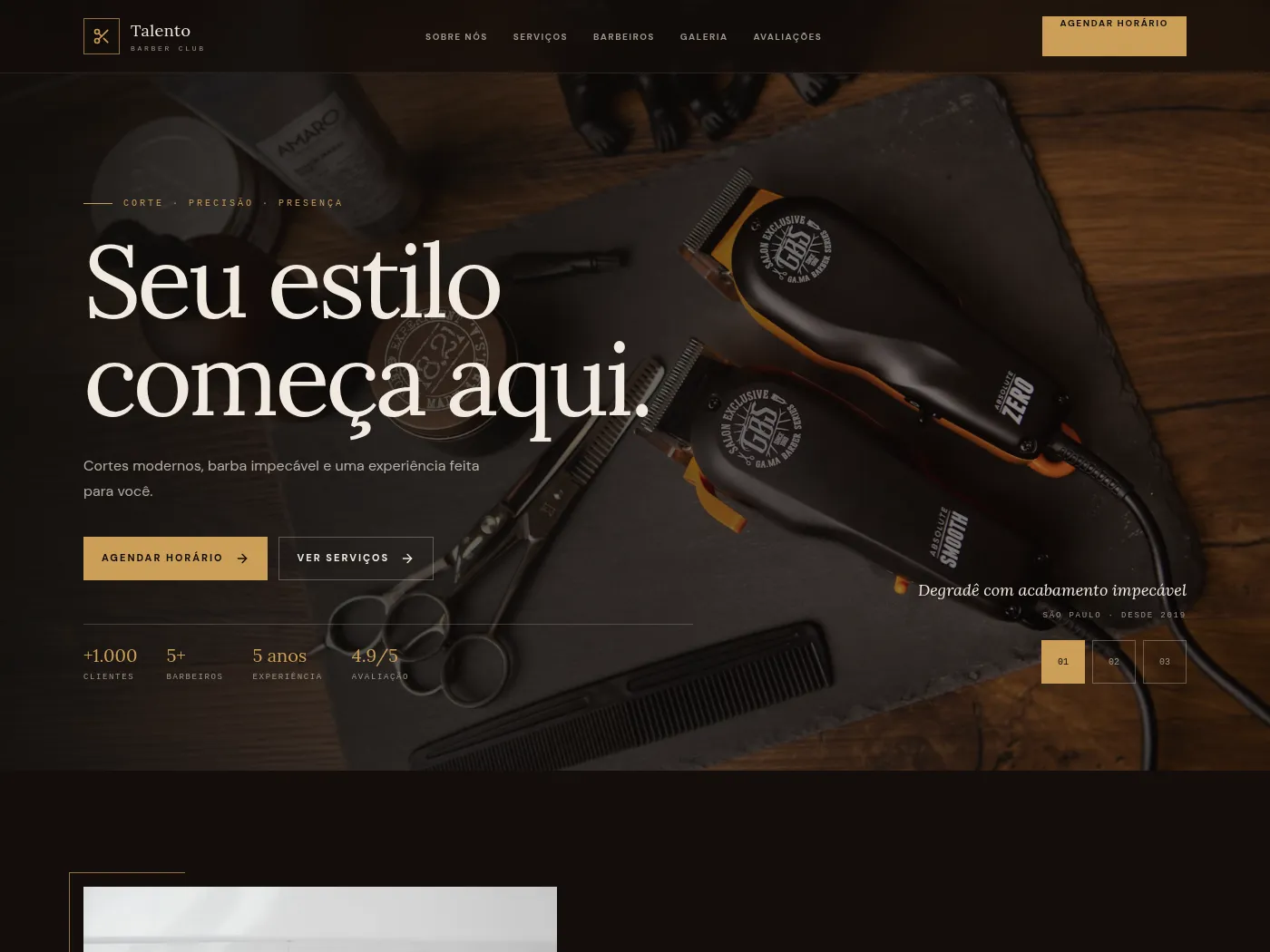 Talento Barber Premium Site