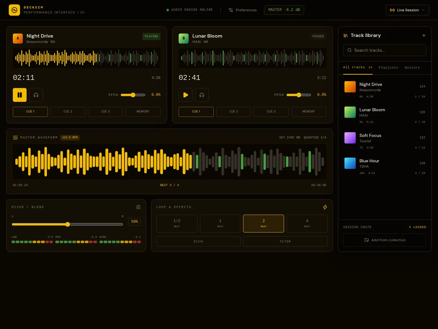 DeckSim DJ Web App