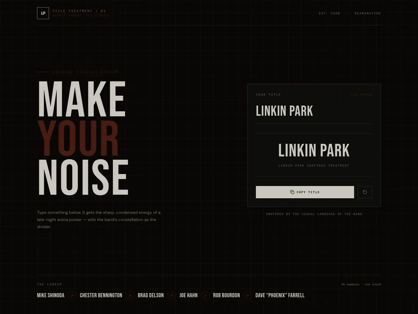 Linkin Park Themed Title