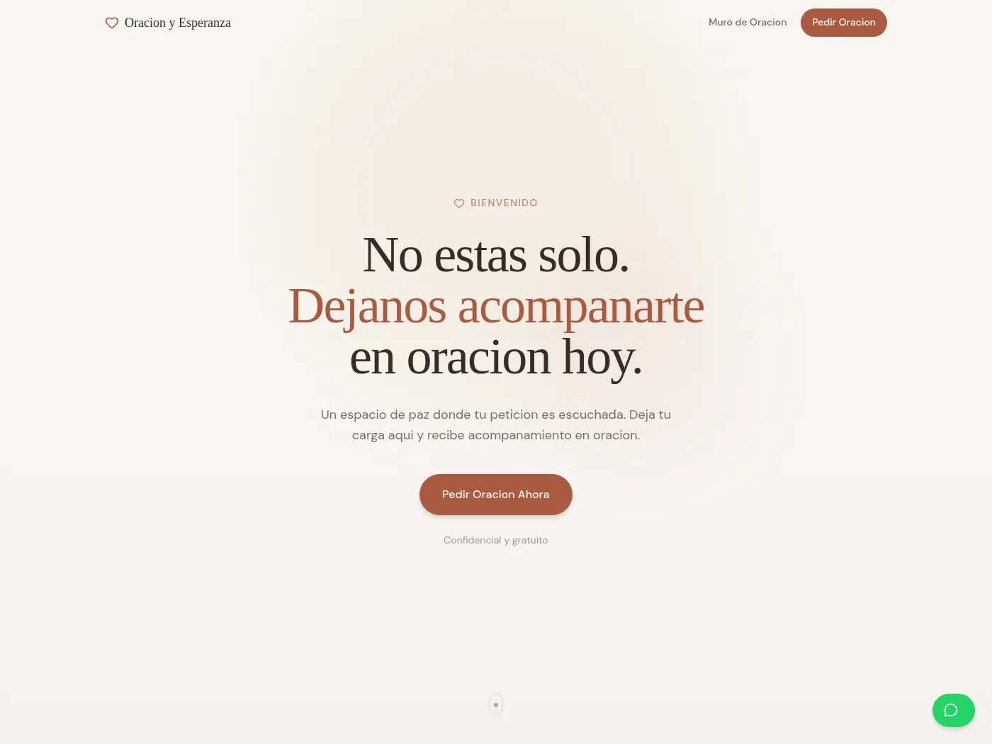 Oración y Esperanza Web