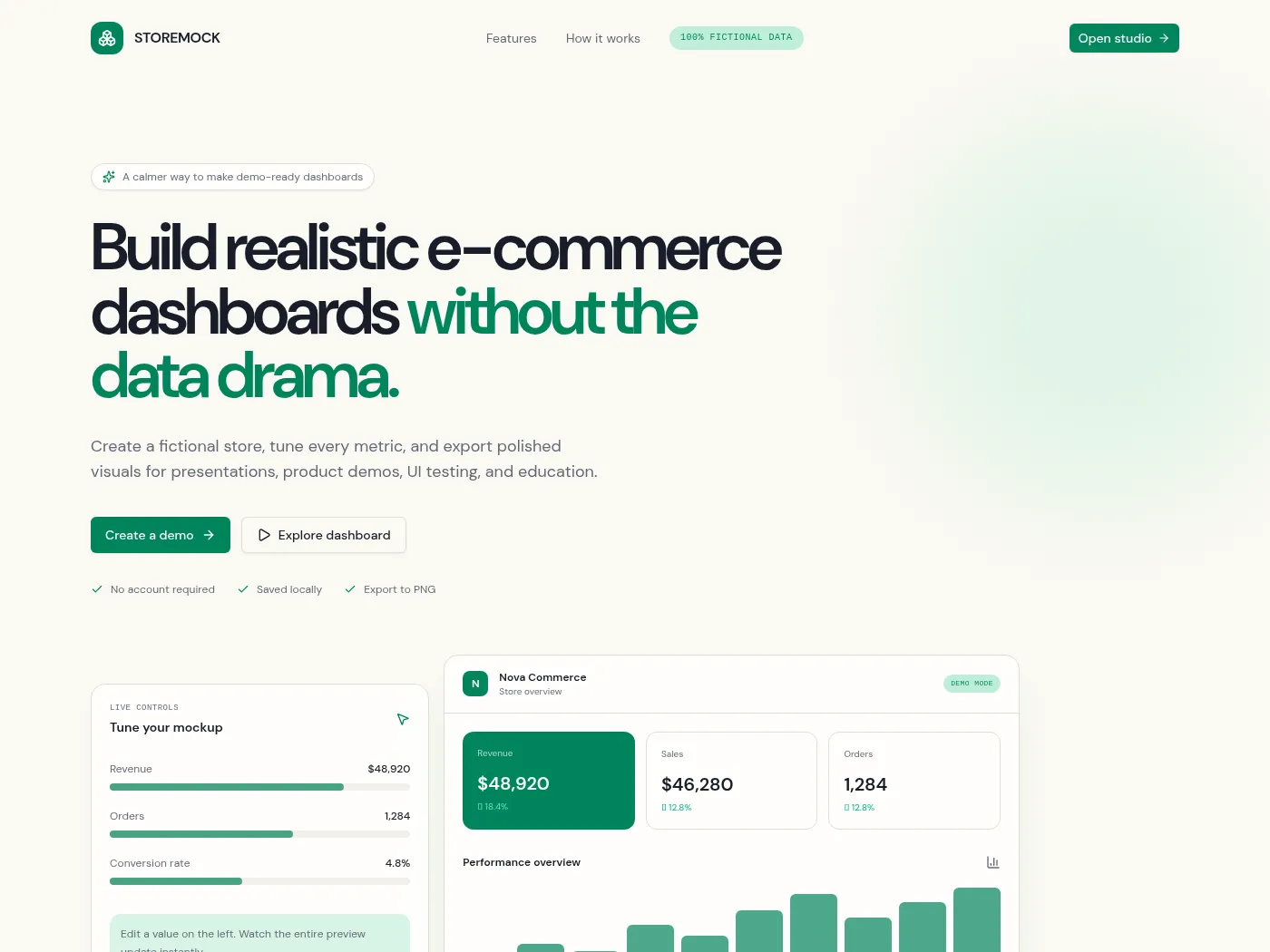 StoreMock SaaS Dashboard Builder
