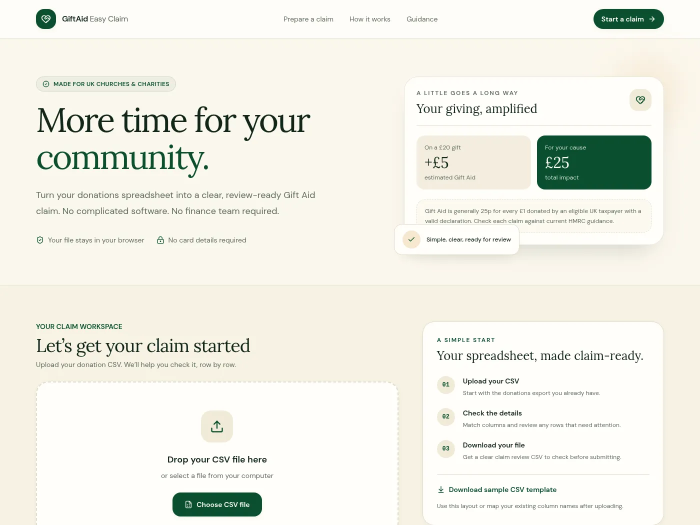 GiftAid Easy Claim