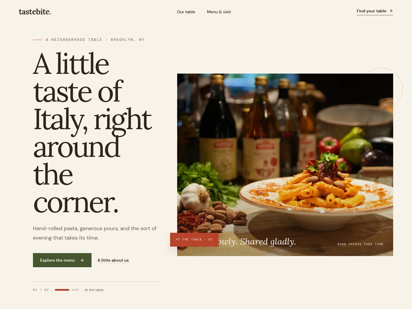 TasteBite Restaurant Site