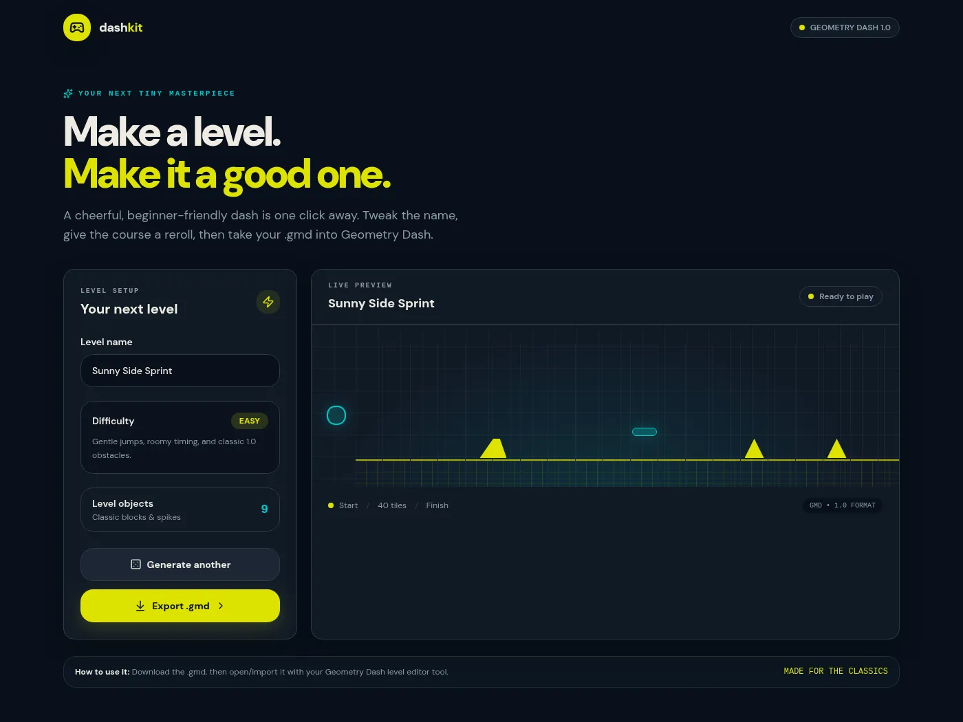 GeoDash Level Generator