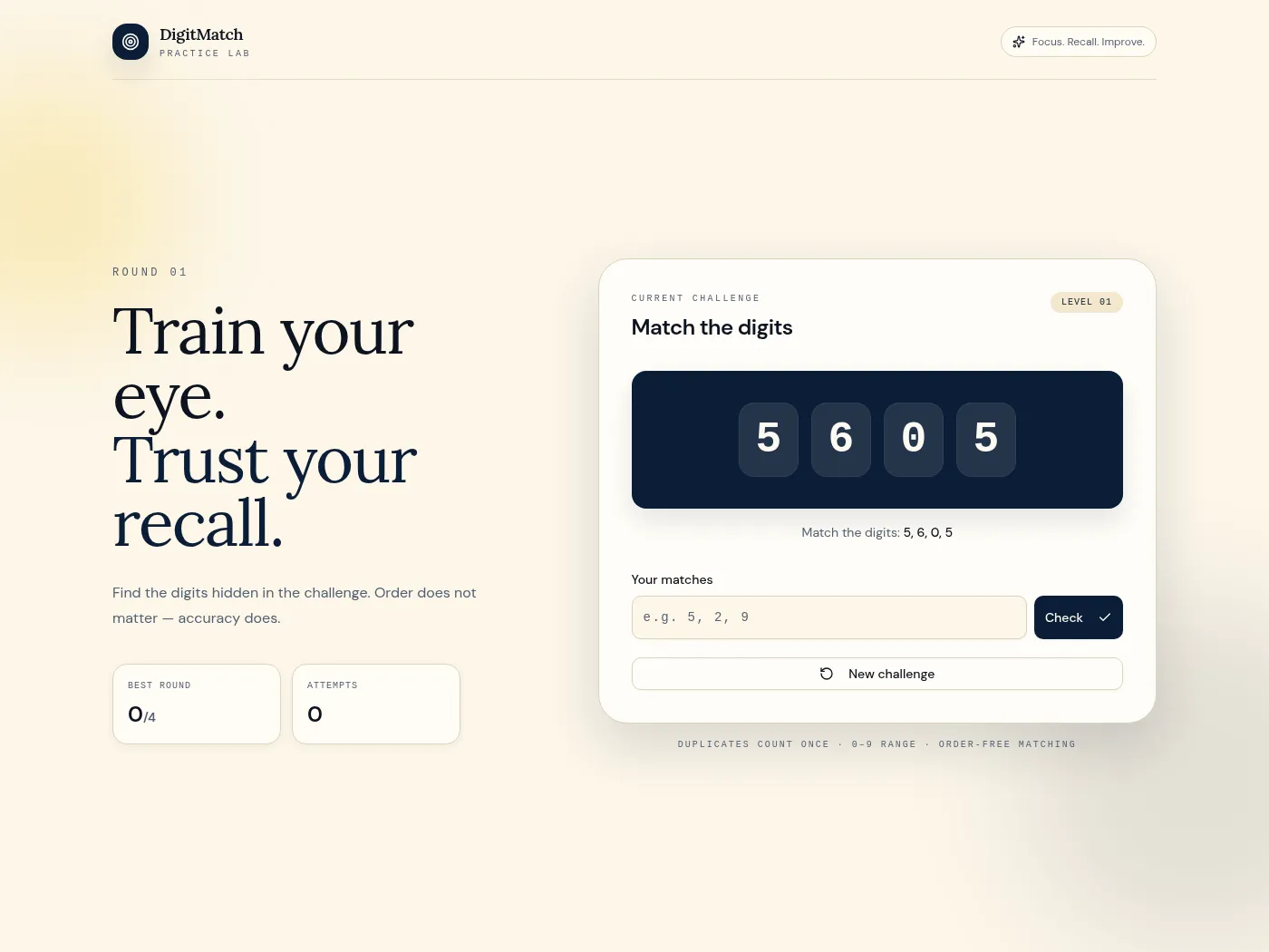 DigitMatch Practice Bot