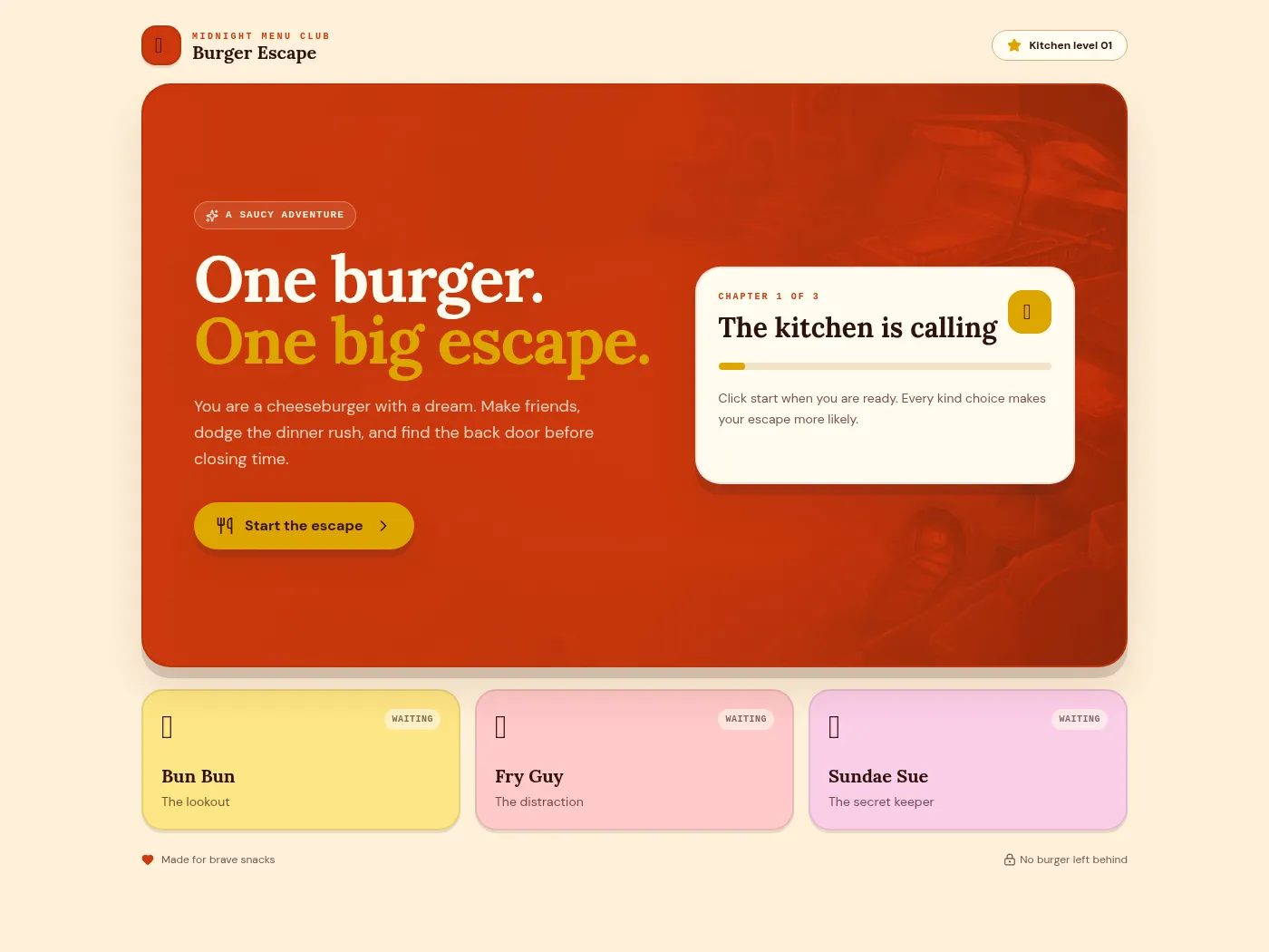 Burger Escape Adventure