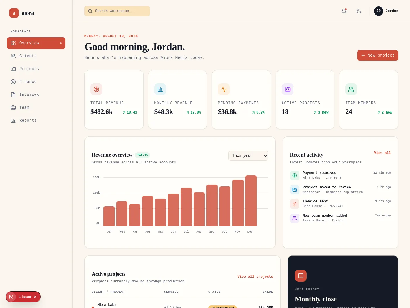 Aiora Agency ERP