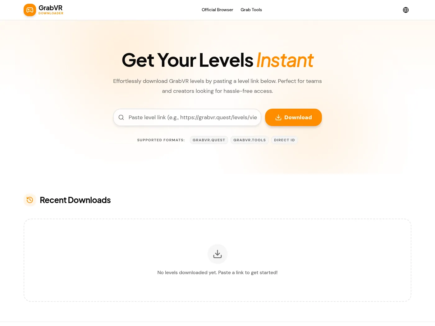 GrabVR Level Downloader