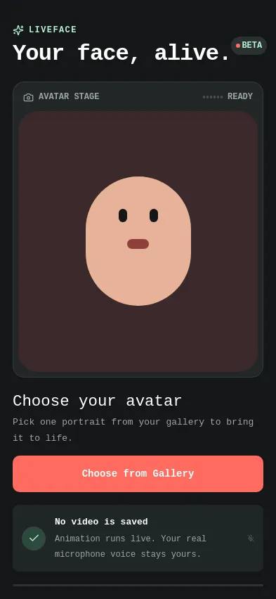LiveFace Avatar Cam
