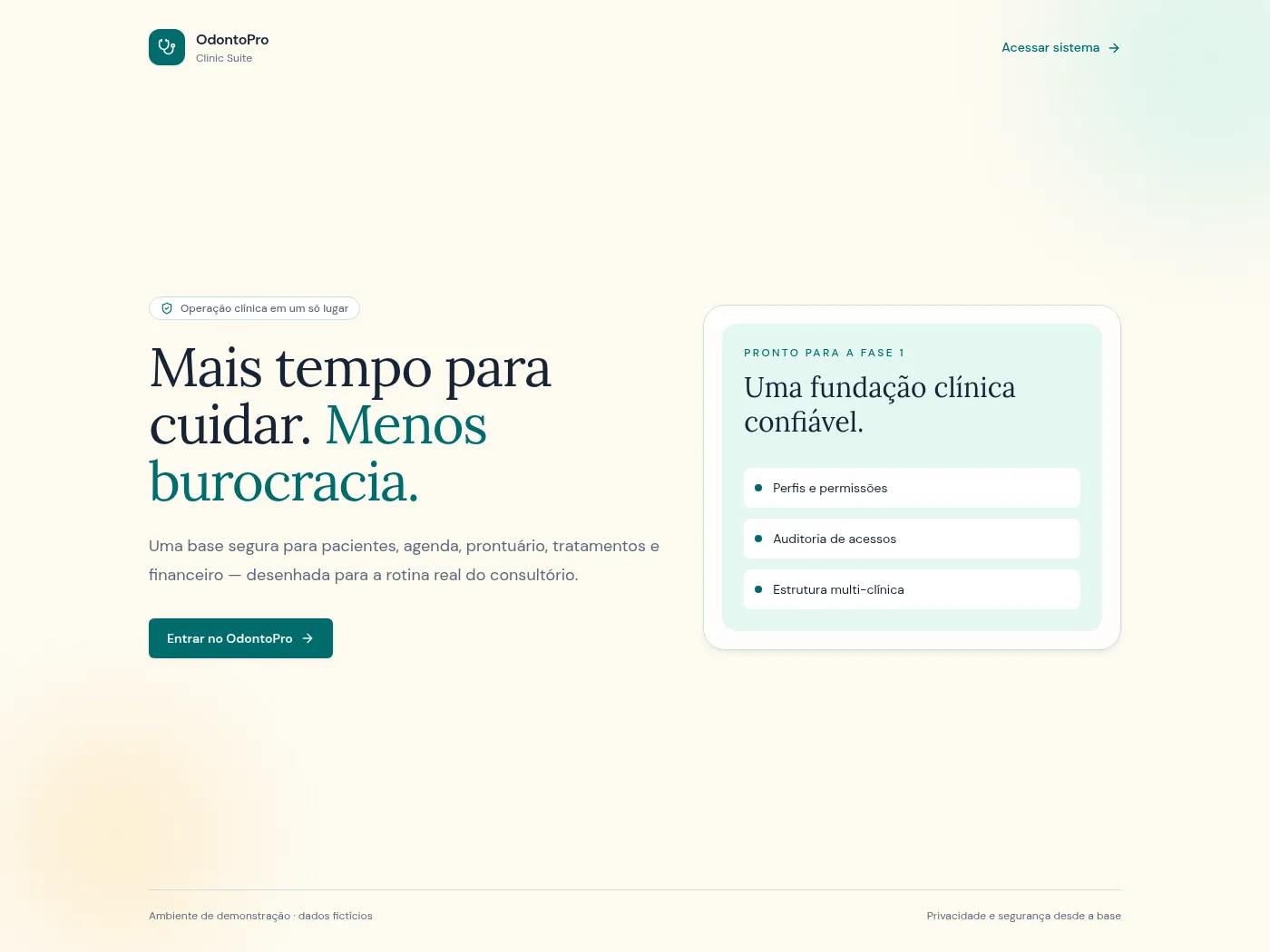 OdontoPro Clinic Suite