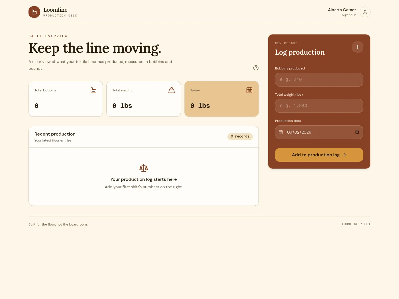 Textile Production Tracker