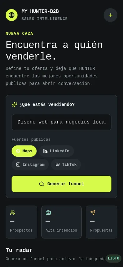My HUNTER-B2B Sales App