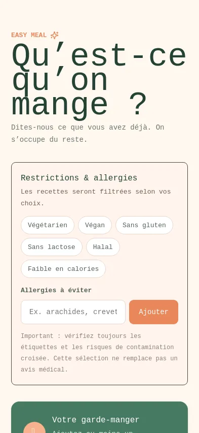 Easy Meal Creator