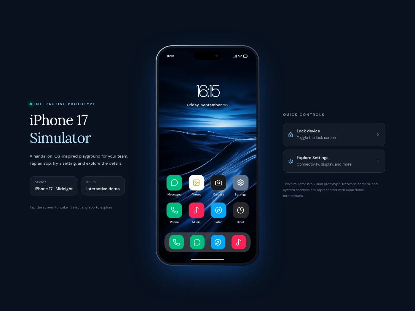 iPhone 17 Simulator