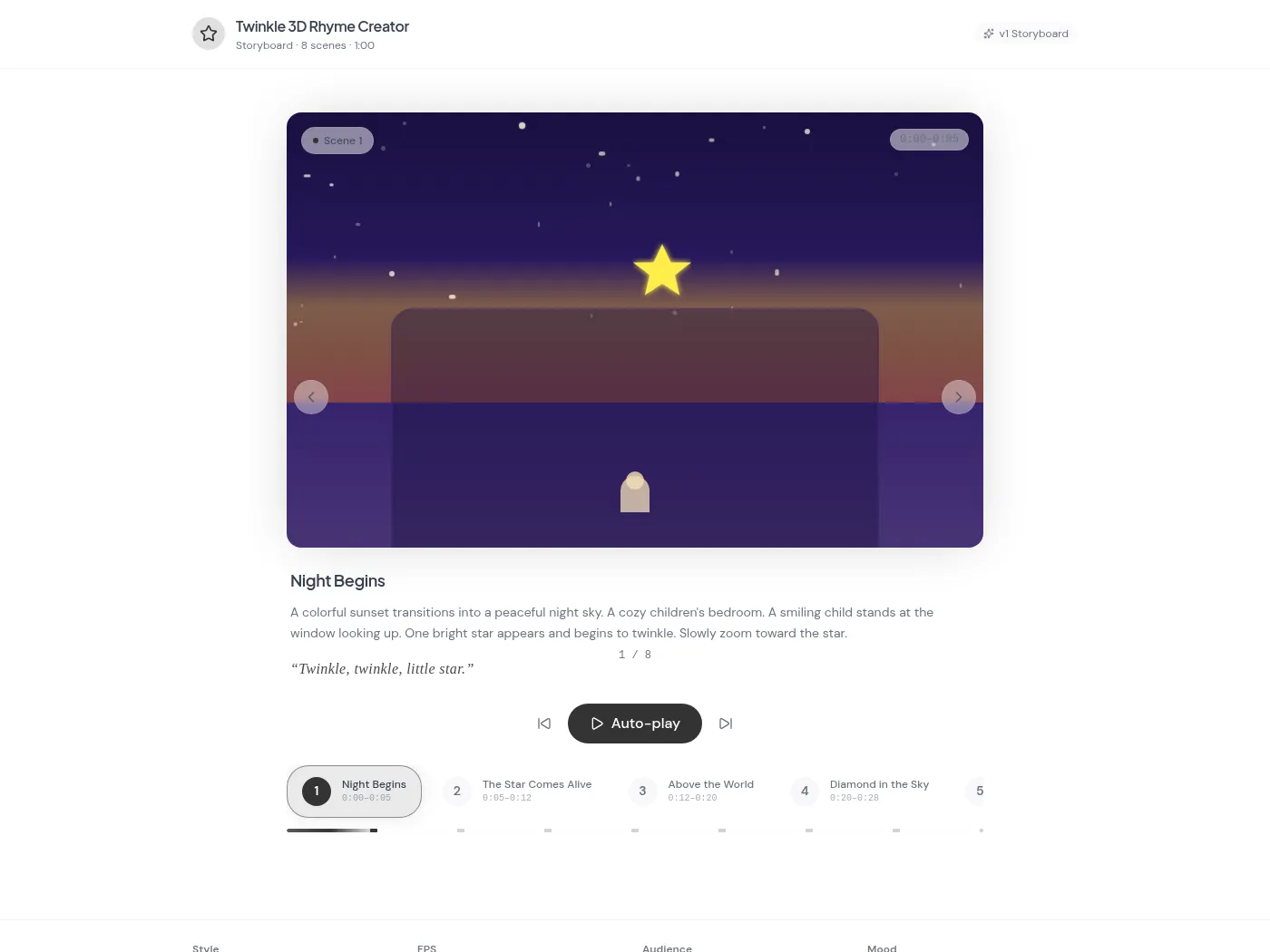 Twinkle 3D Rhyme Creator