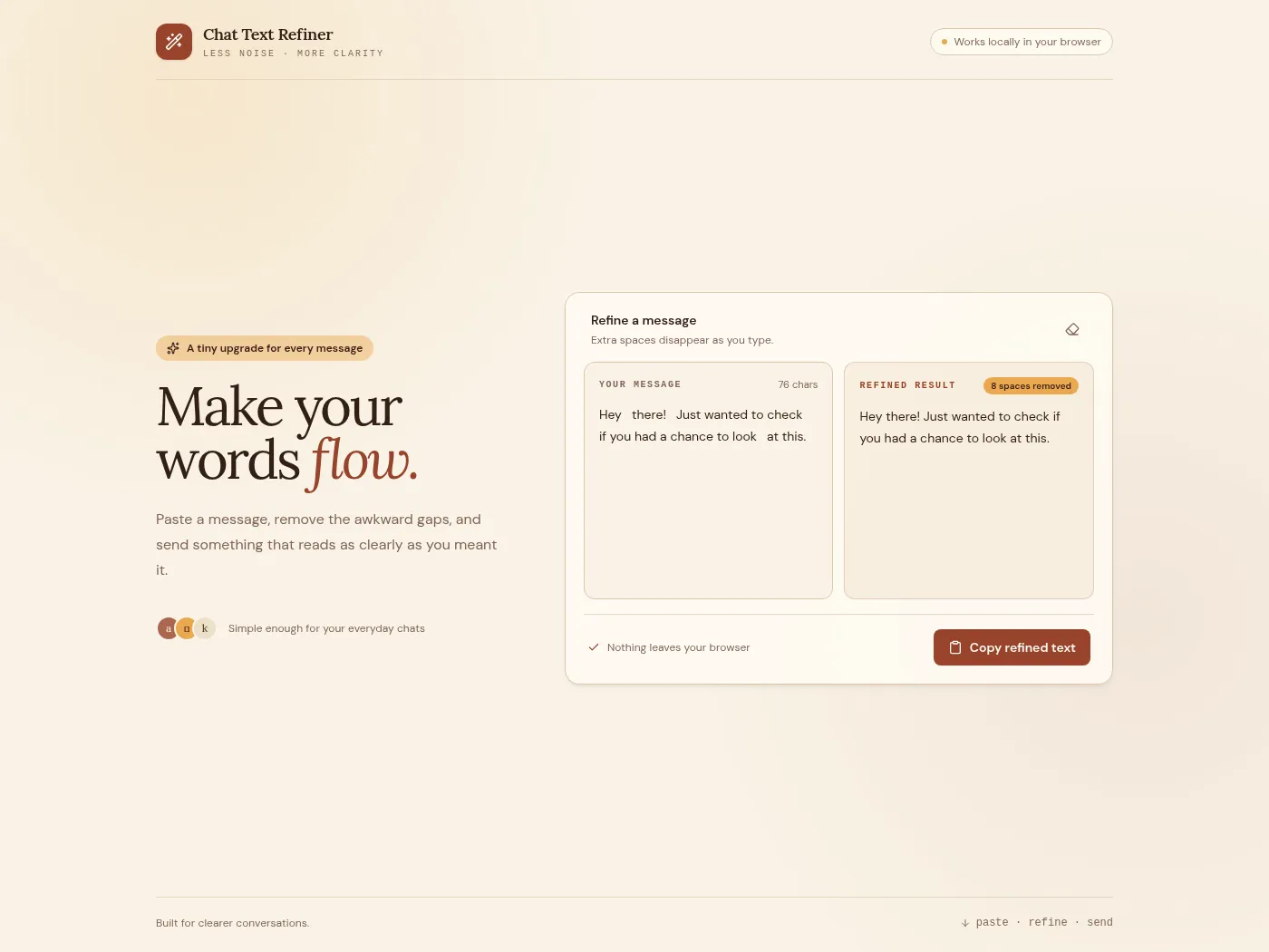 Chat Text Refiner