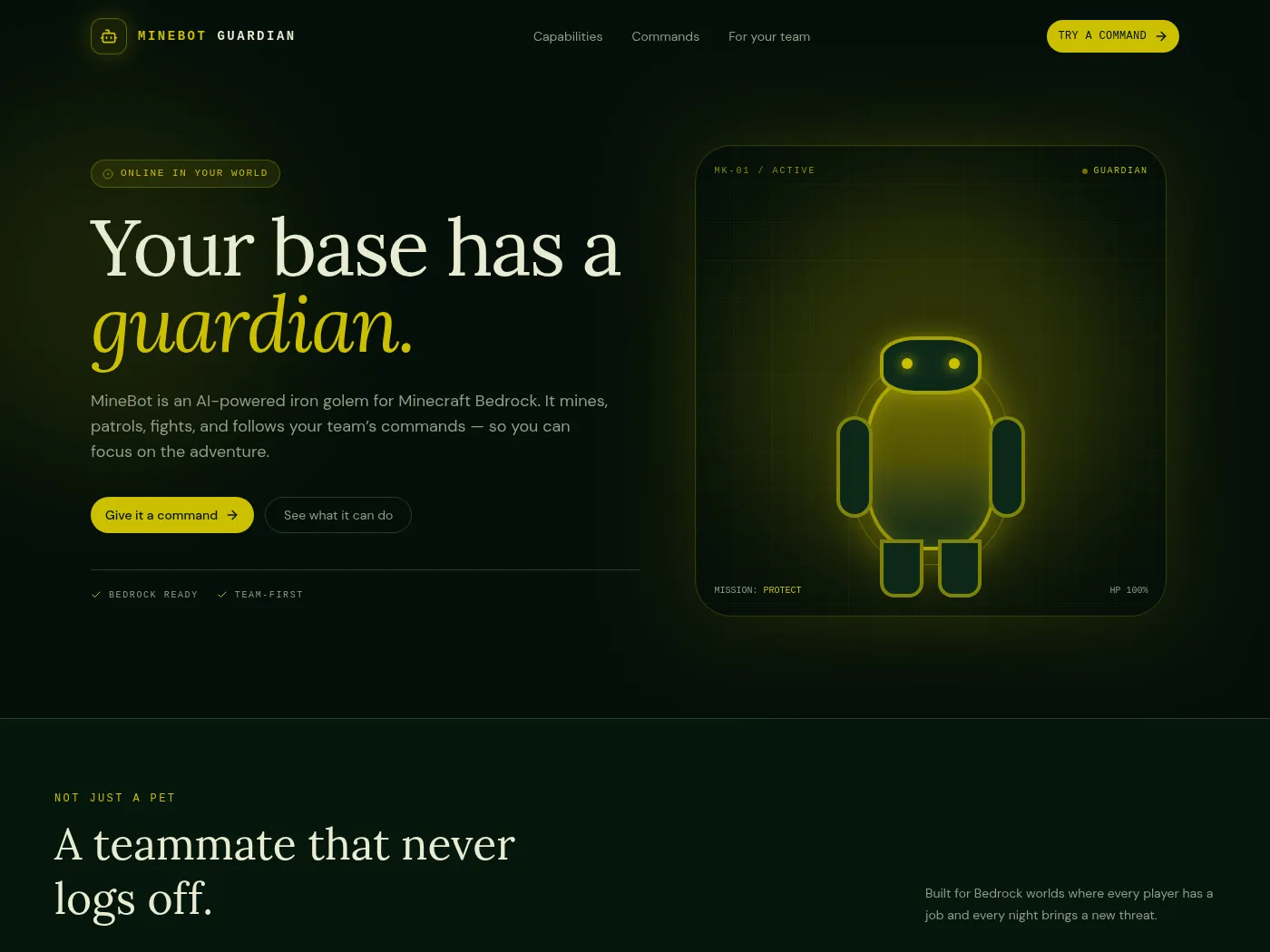 MineBot Guardian