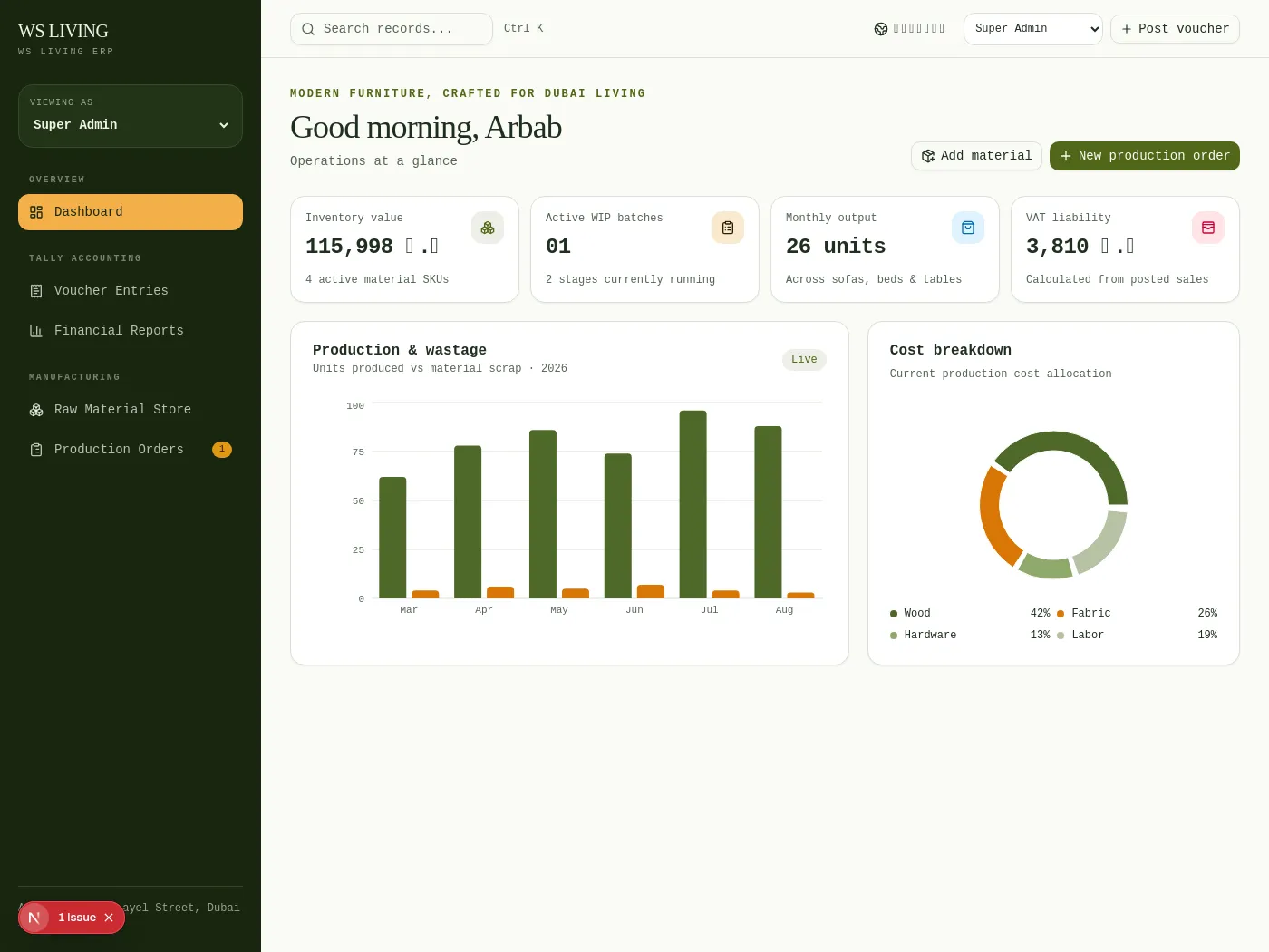 WS Living ERP Suite