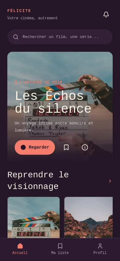 Félicite Visionnage App