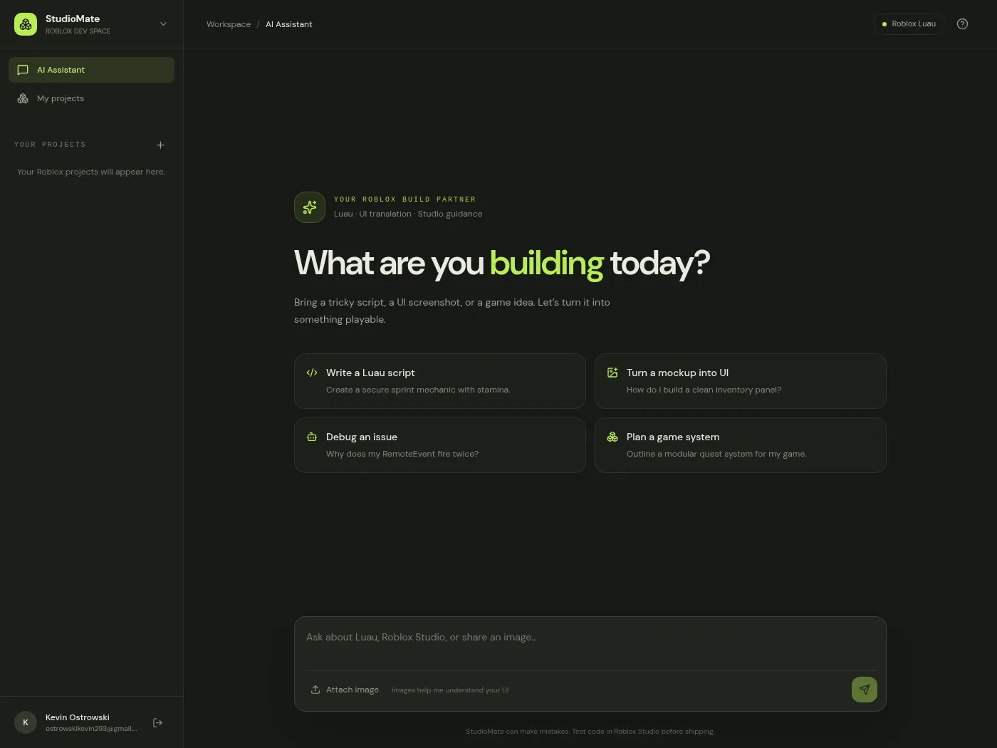Roblox Dev AI Assistant