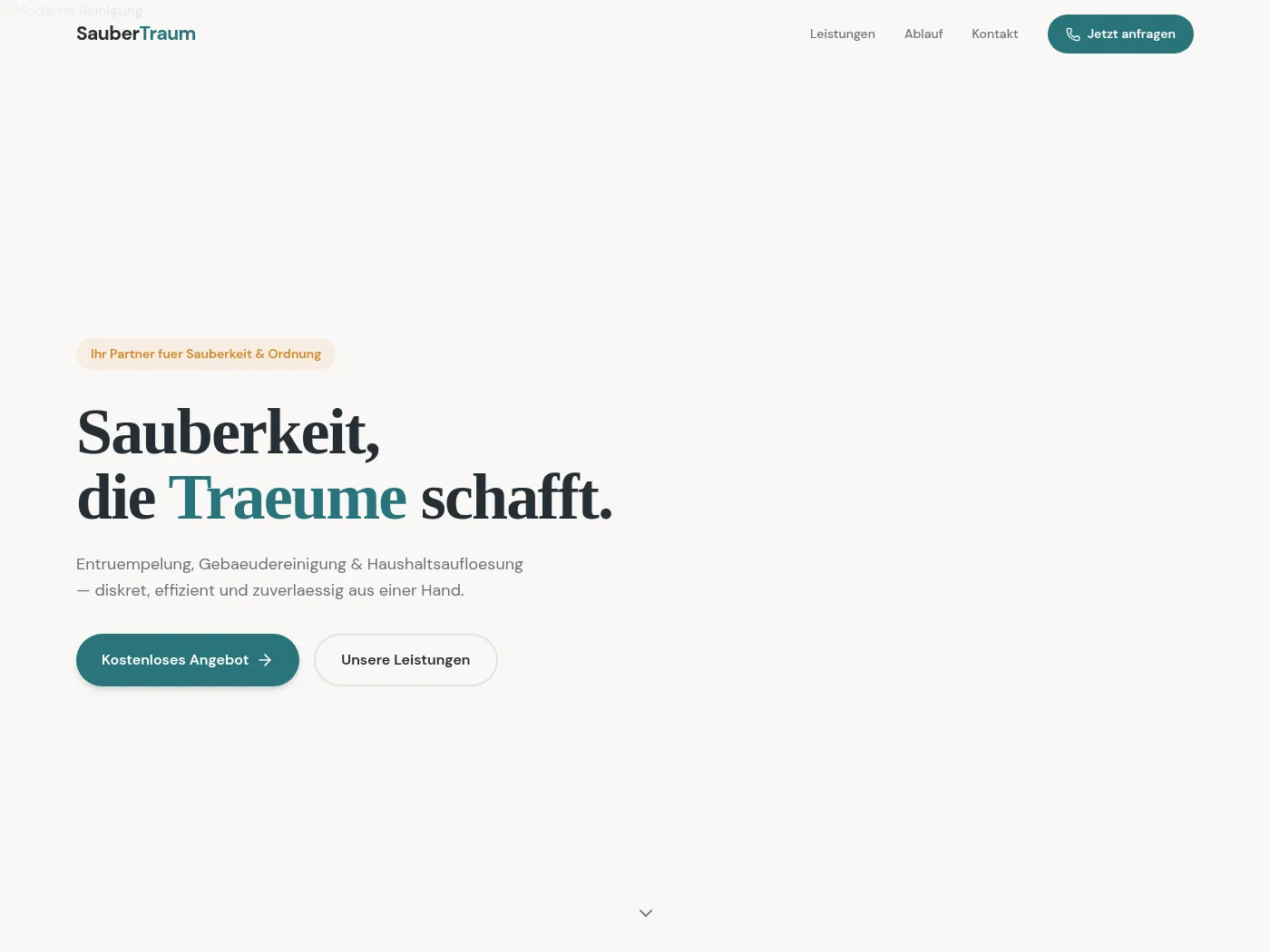 SauberTraum Services Web