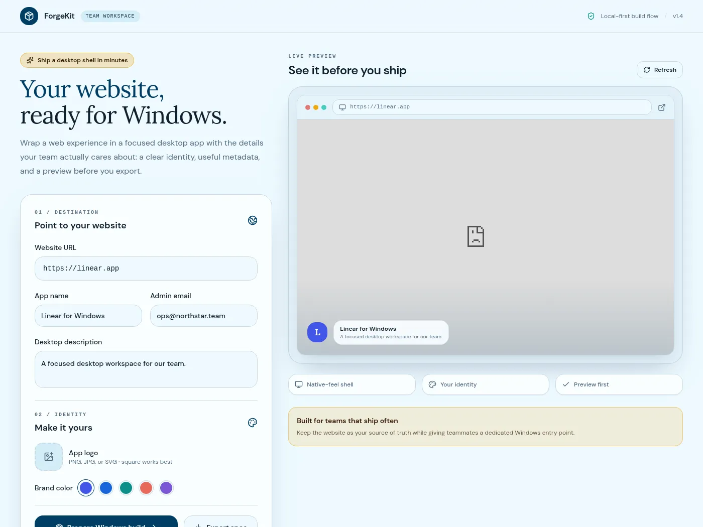 Web2Exe Builder