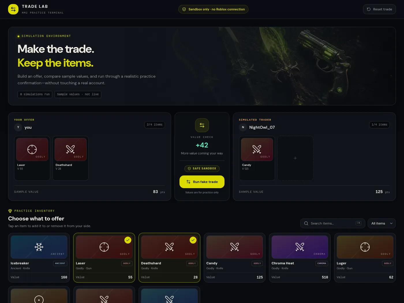 MM2 Trade Simulator