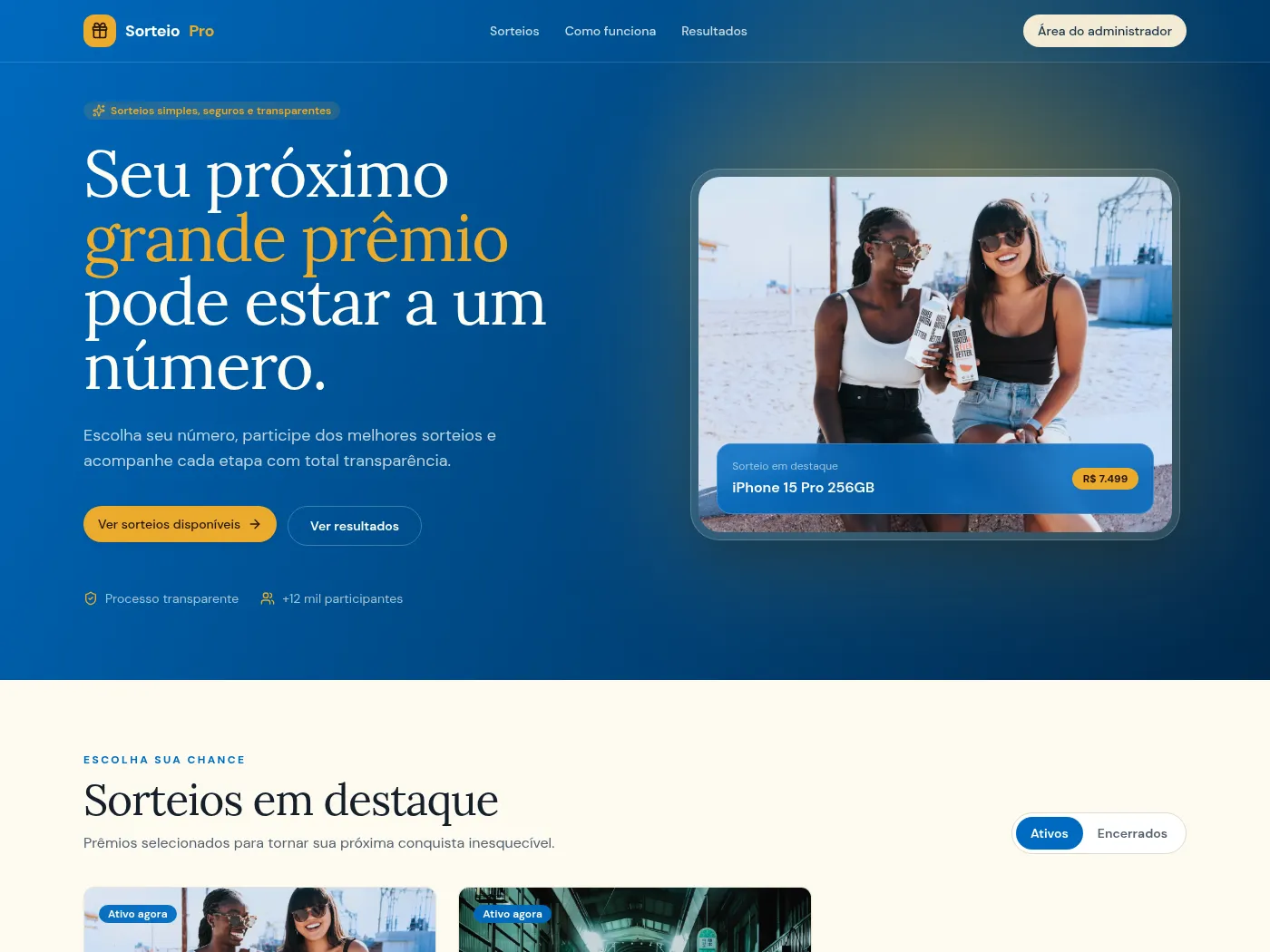 SorteioPro Platform