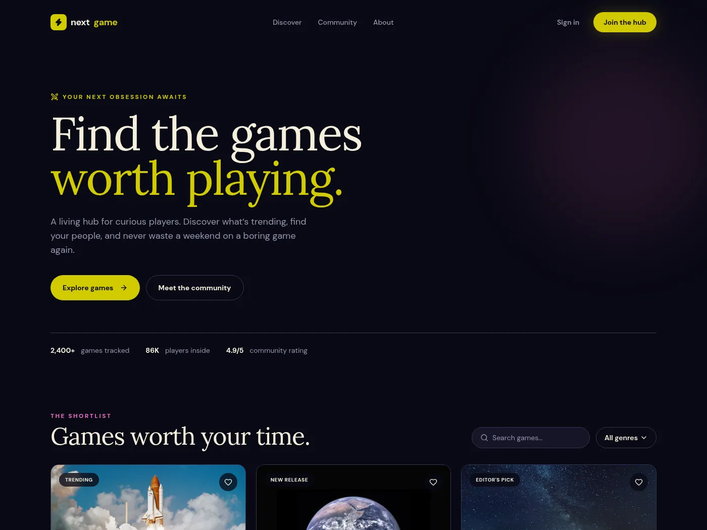 Next Game Portal