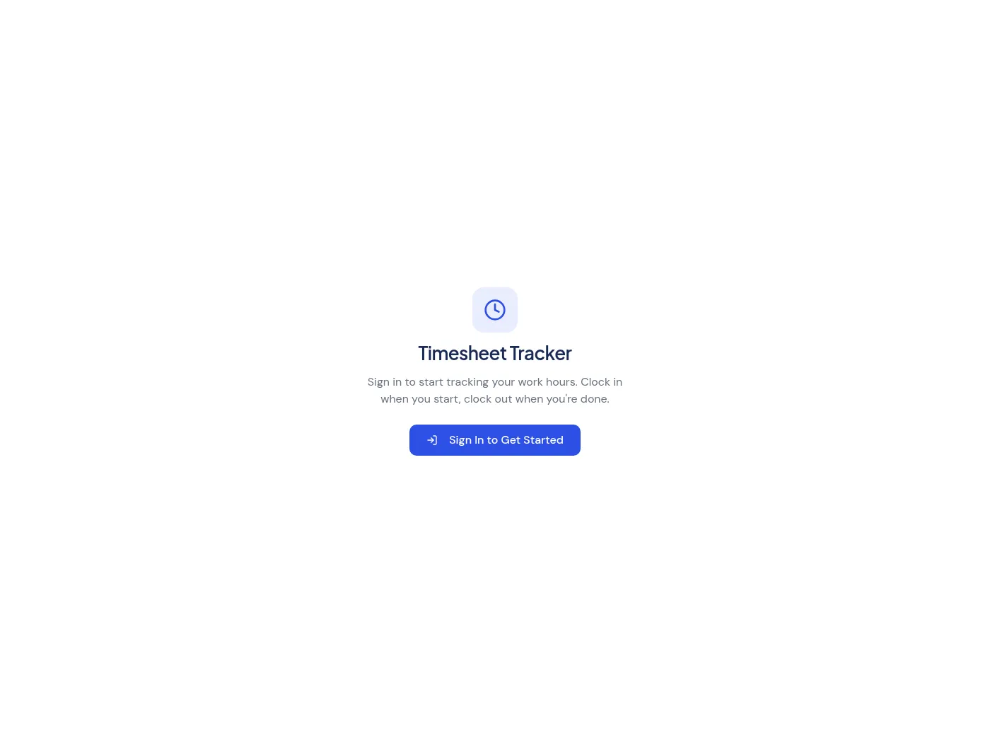 Simple Timesheet Tracker