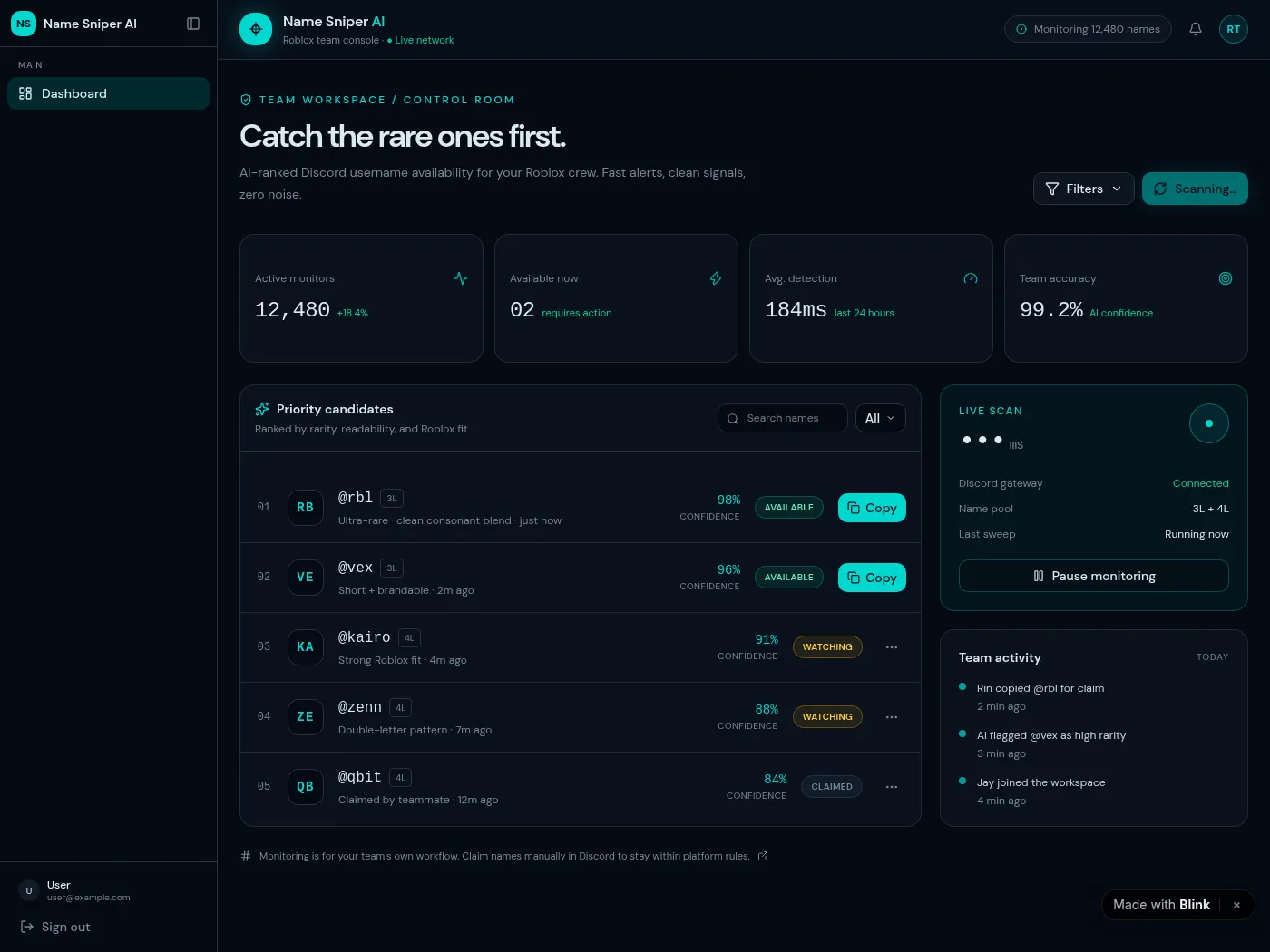 Discord Name Sniper AI